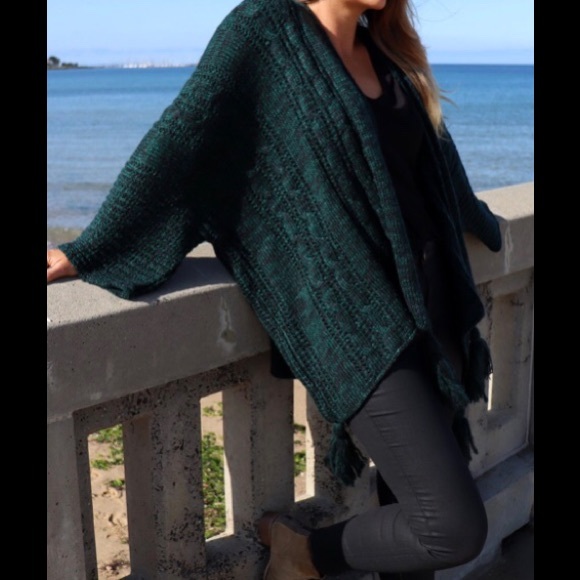 the magic wand | Sweaters | Dk Green No Button Cardigan Sweater With ...